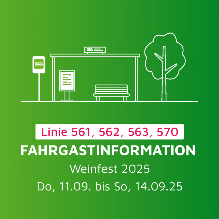 Fahrgastinformation Weinfest 2025 Stadtwerke Neumarkt